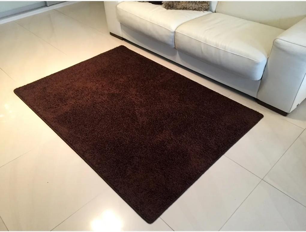 Vopi Kusový koberec Color shaggy hnědá, 60 x 110 cm