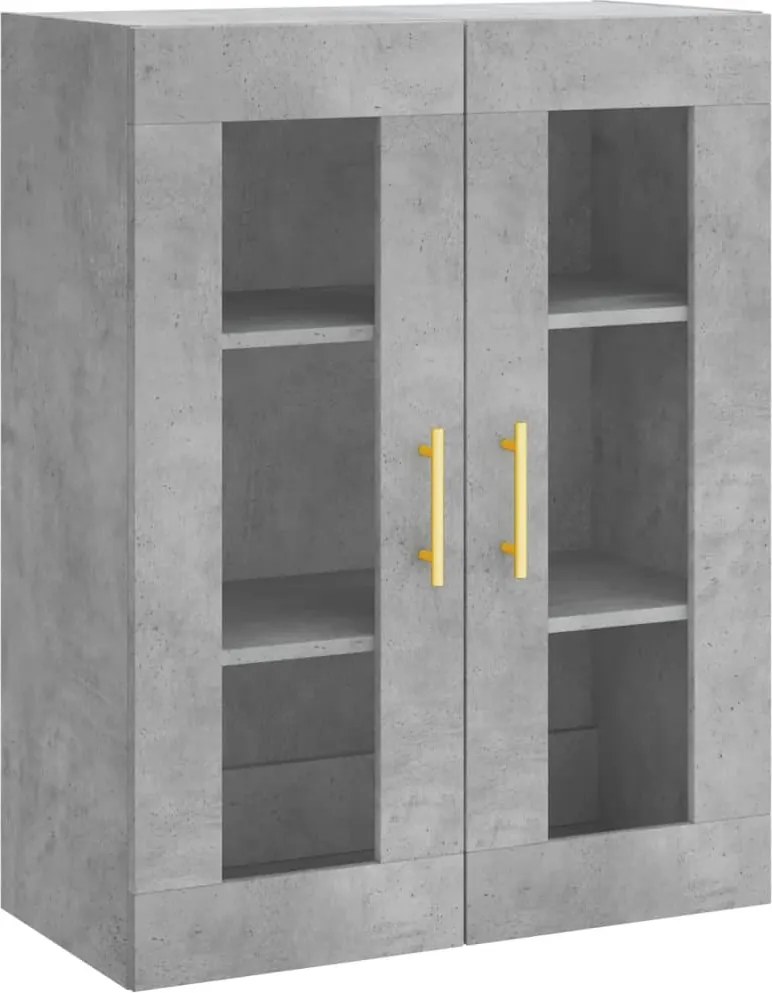 Skříň highboard betonově šedá 69,5x34x180 cm kompozitní dřevo 3198525