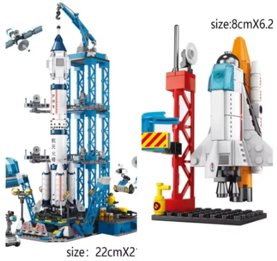 Stavebnice - vesmírná raketa Varianta: 107 + 1093 kostiček