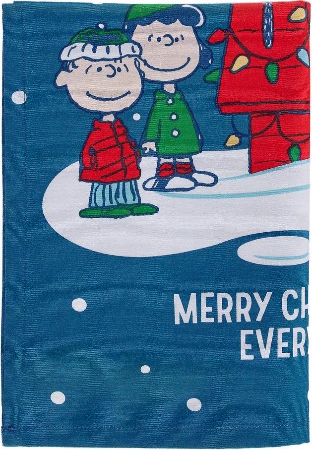 PEANUTS Utěrka "Merry Christmas" - tm.modrá