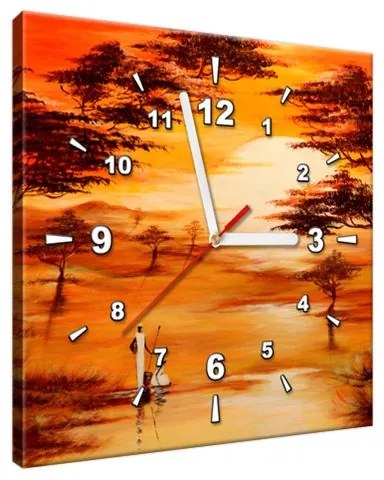 Tištěný obraz s hodinami Nádherná Afrika 30x30cm ZP1504A_1AI