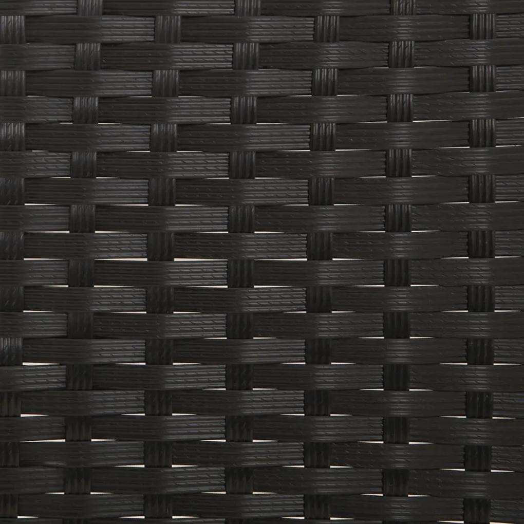 vidaXL 2místná zahradní lavice s poduškami polyratan [319490] Barva: Černá a krémová