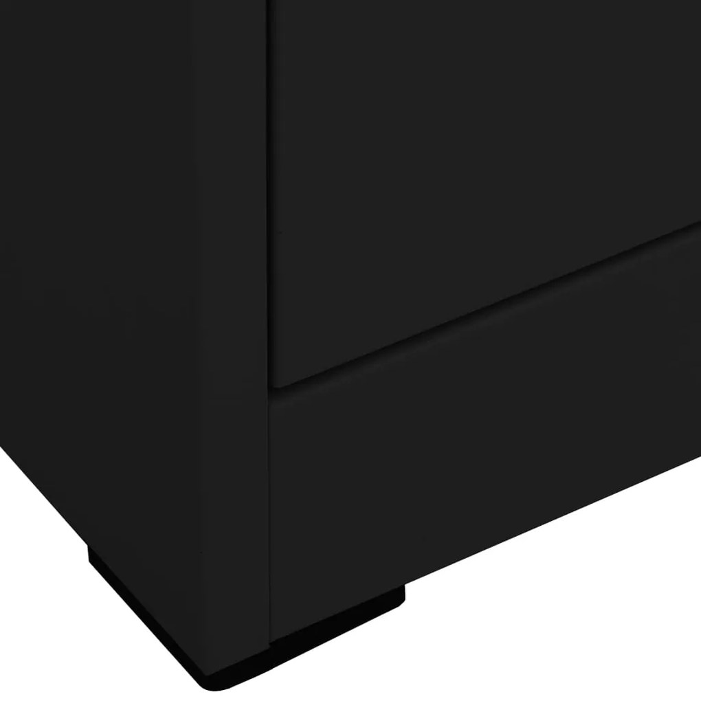 Kancelářská skříň černá 46 x 62 x 72,5 cm ocel - Default Title
