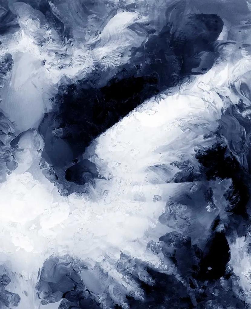 Malvis ® Abstraktní obraz andělská křídla - modrý Velikost (šířka x výška): 100x100 cm