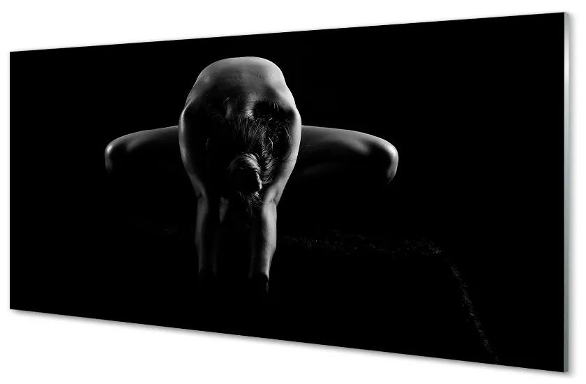 akrylový obraz Žena černé a bílé 100x50 cm