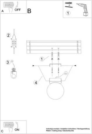 Stropní svítidlo SOLLUX YOLI 1 bílé G9 1x12W bez žárovky SL.1146