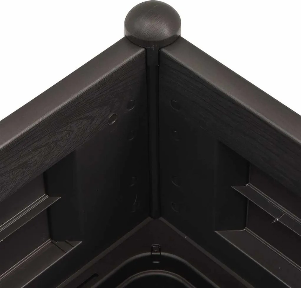 Vyvýšený záhon PP antracitový 100 x 43 x 35 cm 313977