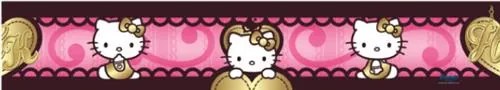 Samolepící bordura Hello Kitty love 901 5 m x 10,6 cm IMPOL TRADE