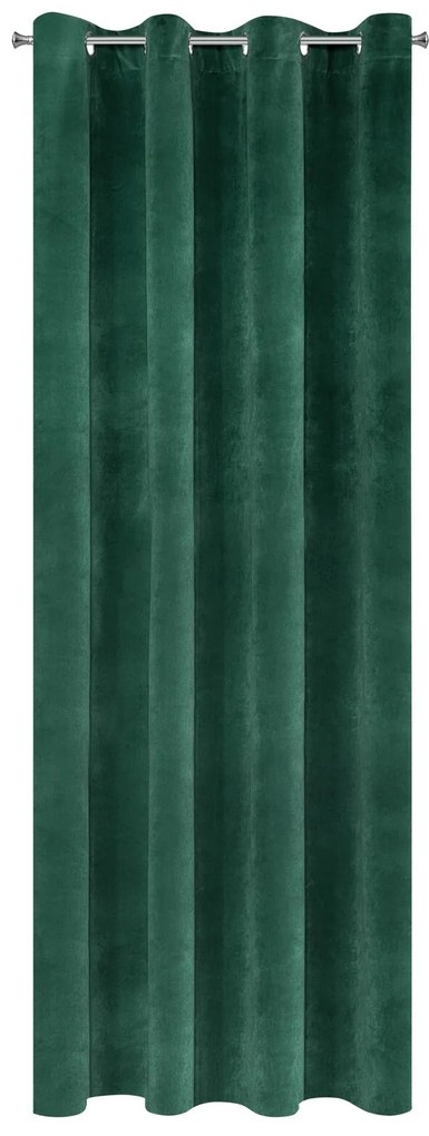 ZATEMŇOVACÍ ZÁVĚS NA KROUŽCÍCH RIA 140X250 CM TMAVĚZELENÁ