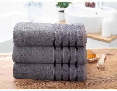 Bambusový ručník 50 × 100 cm ‒ Noemi tmavě šedý