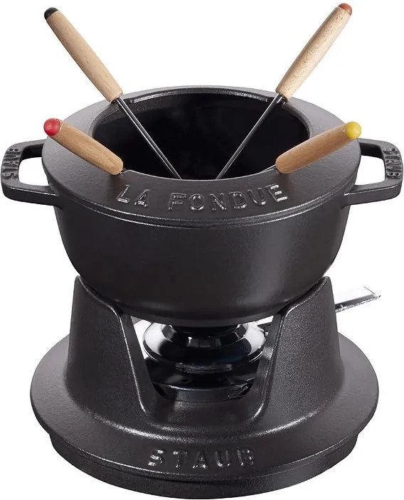 Staub Fondue set černý OE 16 cm 1,1 l