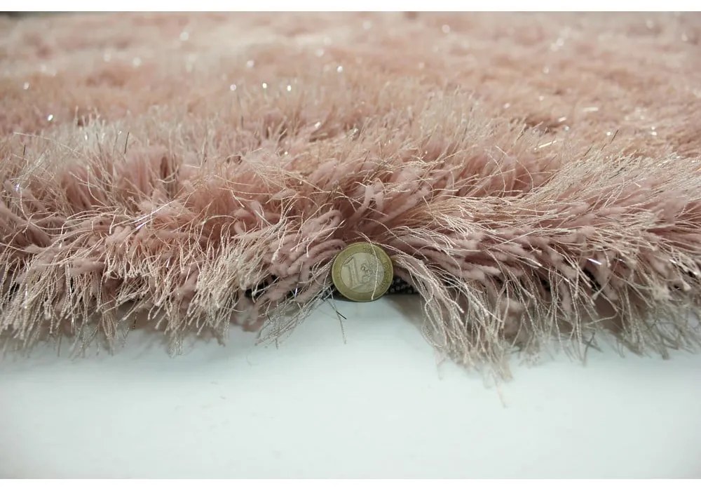 Růžový koberec Flair Rugs Dazzle Blush Pink, 80 x 150 cm