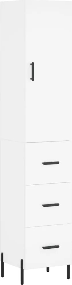 Skříň highboard bílá 34,5 x 34 x 180 cm kompozitní dřevo 3198857