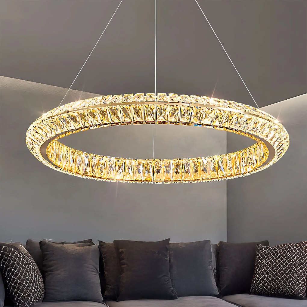 Toolight Toolight, LED stropní svítidlo 60cm, 45W, 4000K, APP1768-CP, zlatá, OSW-04344