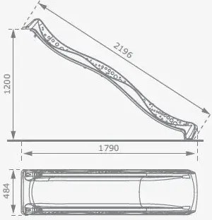 Smart4Play | Skluzavka s přípojkou na vodu červená 2,20 m | 11640063