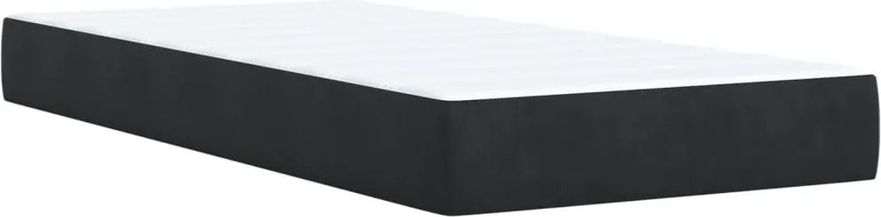 Box spring postel s matrací černá 80 x 200 cm samet 3290776