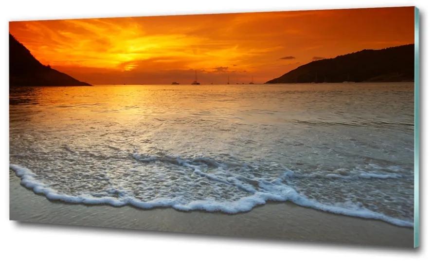 Wallmuralia Foto obraz sklo tvrzené Západ slunce moře 100x50