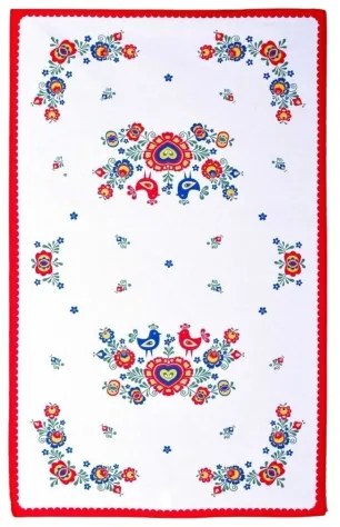 Forbyt Kuchyňská utěrka Folklor červená 72x44 cm, 1 ks