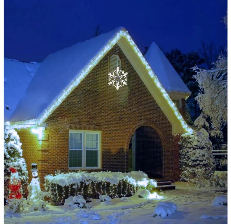 Vánoční LED světelná vločka, studená bílá, různé velikosti na výběr Velikost (cm): 33cm