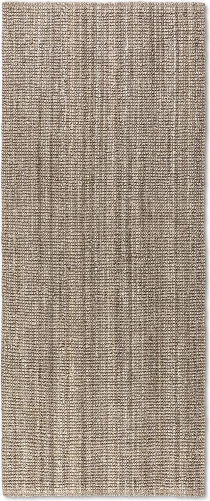 Hanse Home, Běhoun Bouclé Jute 105975 Grey Brown, 80x200, hnědá, chodba / předsíň
