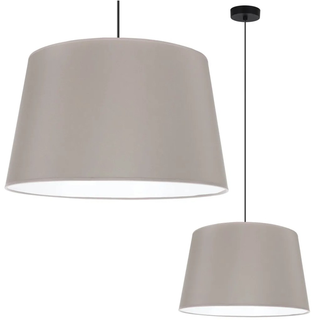 Závěsné svítidlo Gaja, 1x béžové textilní stínítko, (fi 44cm), b