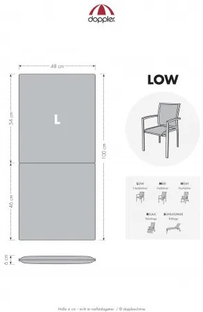 Doppler LIVING 2097 nízký - set 6 ks – polstry na židli a křeslo se zipem