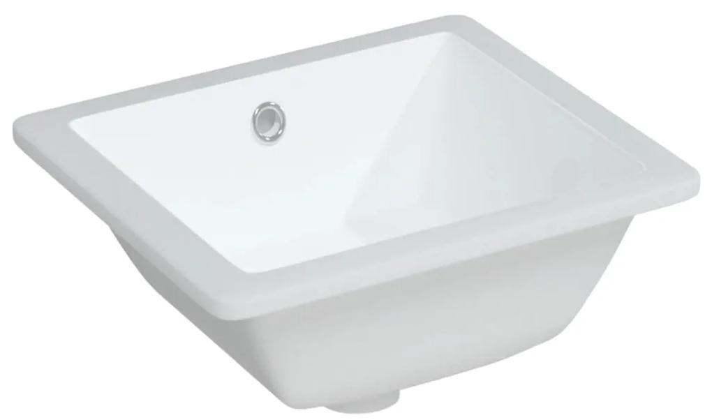 vidaXL Umyvadlo do koupelny bílé 36x31,5x16,5 cm obdélníkové keramika