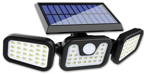 LED Solární reflektor se senzorem LED/15W/3,7V 2400 mAh IP54 4500K