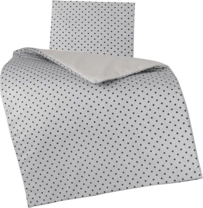 Bellatex Peřinka a polštářek pro kojence Šedá 75x100 cm, 42x32 cm