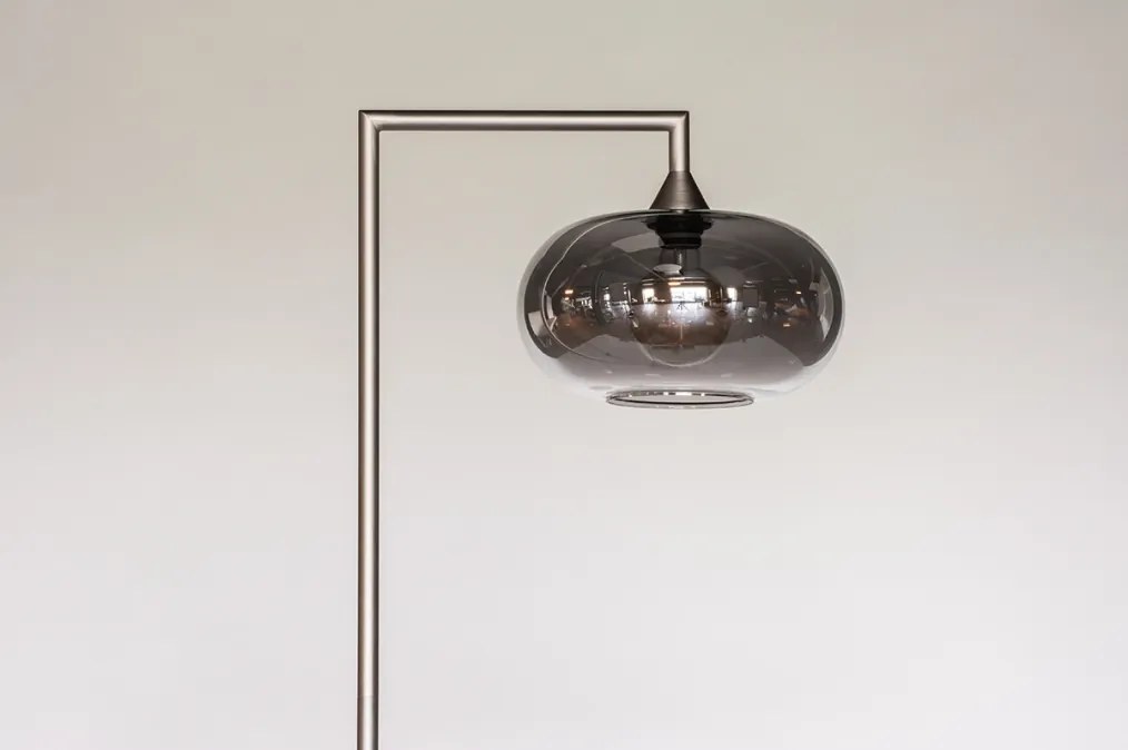Stojací designová lampa Renton Steel