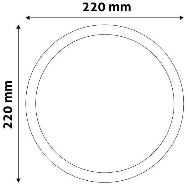 Vestavný LED panel 24W 2600lm, denní, kruhový, 22cm