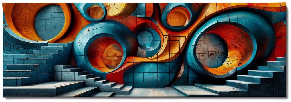 Obraz na plátně - Morseovy schody FeelHappy.cz Velikost obrazu: 150 x 50 cm
