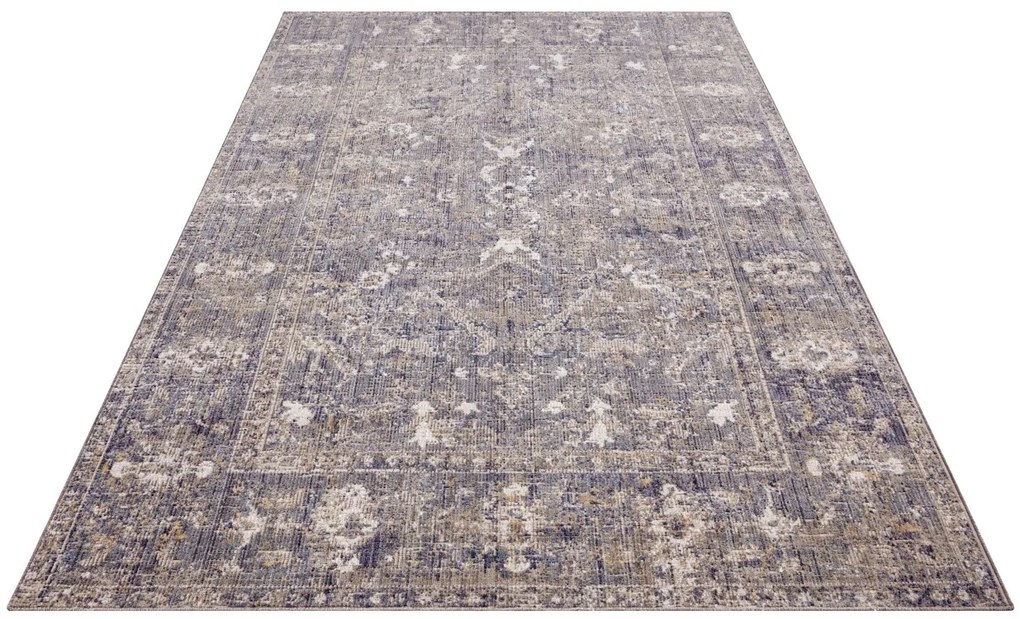 Hanse Home, Kusový koberec Cairo 105588 Port Said Cream Blue – na ven i na doma, 200x280, modrá, chodba / předsíň
