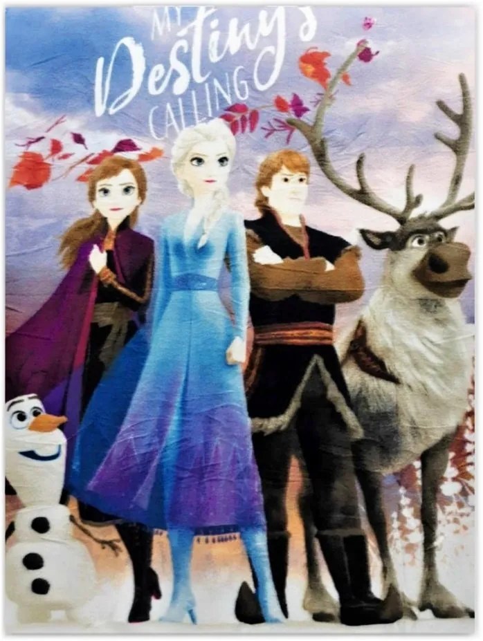 Dětská fleecová deka Ledové království - Frozen - motiv My destiny’s calling - 100 x 140 cm