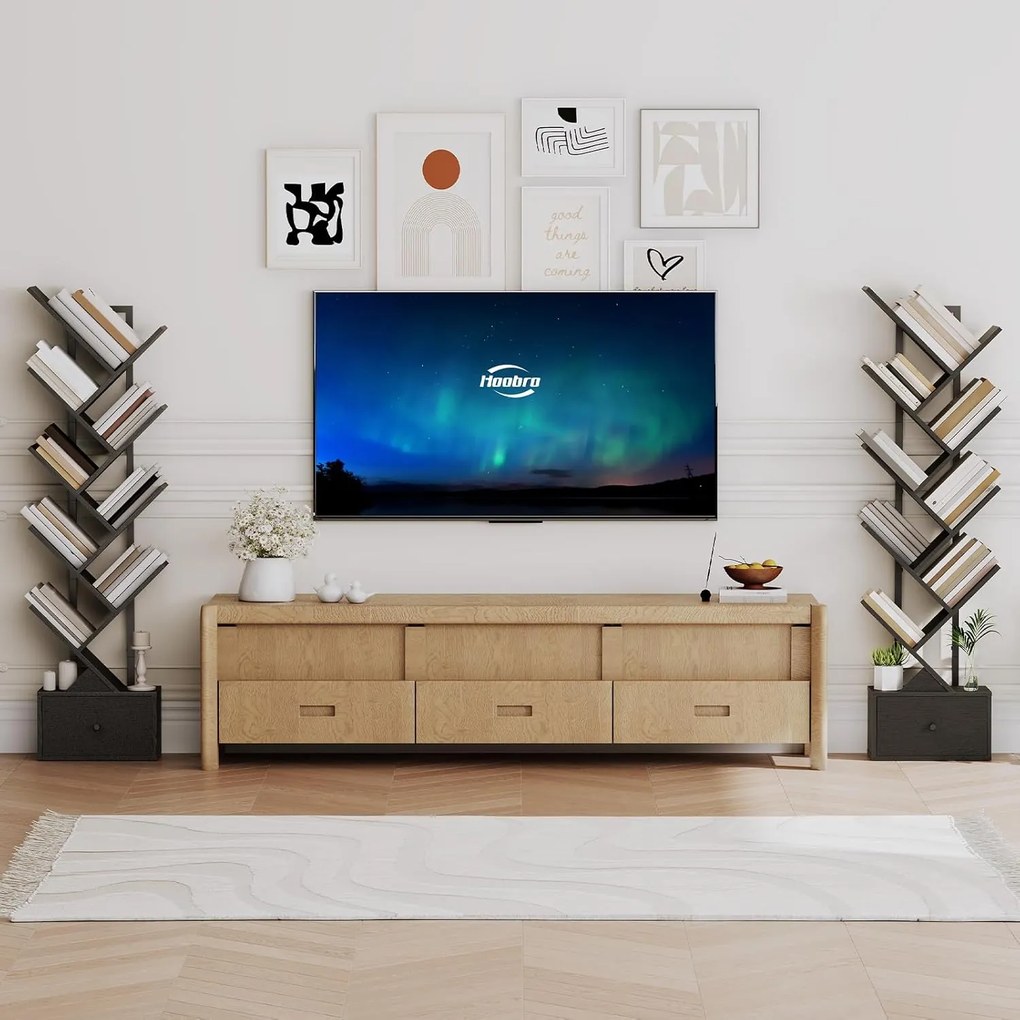 Designová knihovna Marelo 135 cm černá