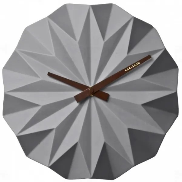 Hodiny Origami šedé