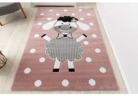 koberec PETIT DOLLY OVEČKA, růžový velikost 120x170 cm | krásné koberce cz