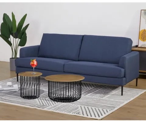 Konferenční stolky 60x34 37x37 divoký dub drátěná podnož černá AF-3007 OAK