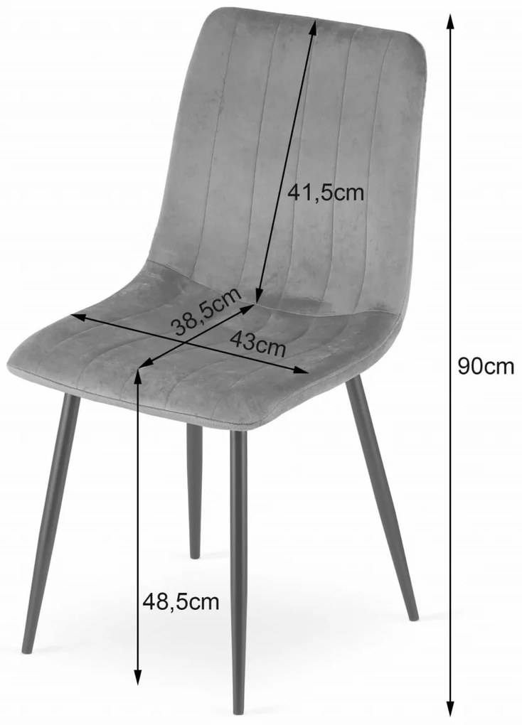 Jídelní set 1 + 4, stůl MADO 120x80 cm černá/dub artisan + černá sametová židle LAVA s černými nohami