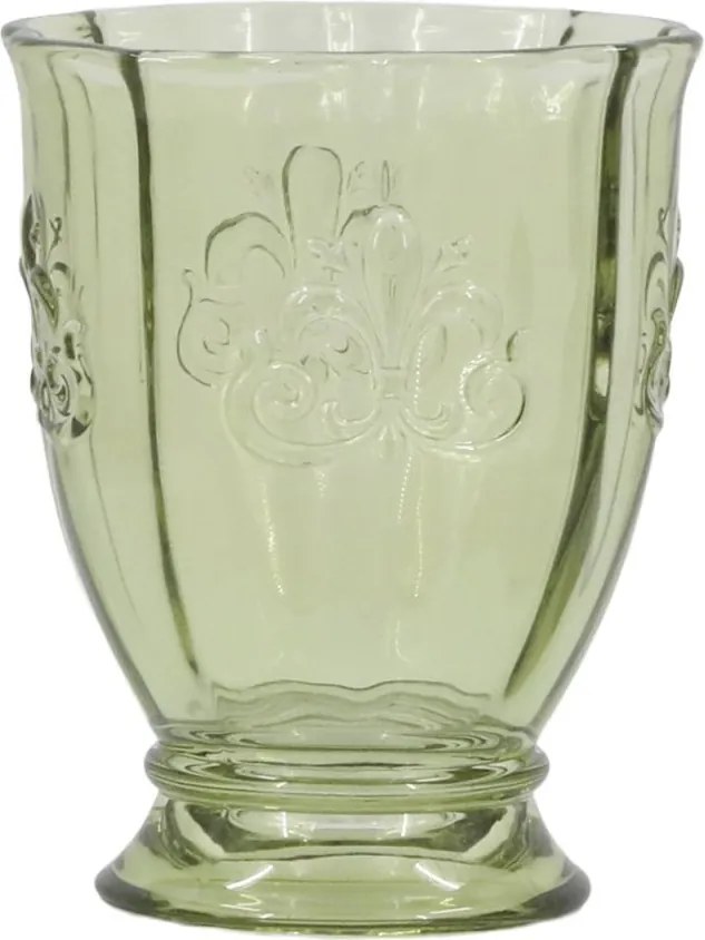 Zelená sklenice Saint-Émilion s dekorem – Ø 8,5*10,5 cm / 250ml