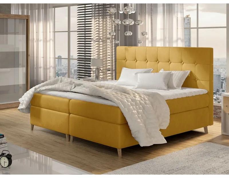 Kontinetální postel Crete, Rozměr postele: 200 x 200 cm, Barva:: Magic Velvet 2216