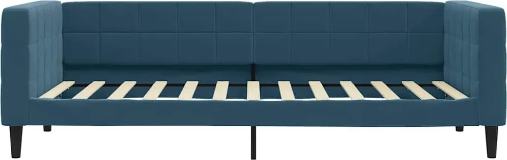 Válenda s přistýlkou a zásuvkami modrá 100 x 200 cm samet 3196745