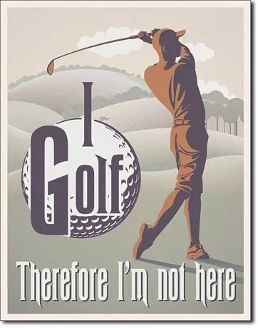Plechová cedule I Golf, (30 x 42 cm)