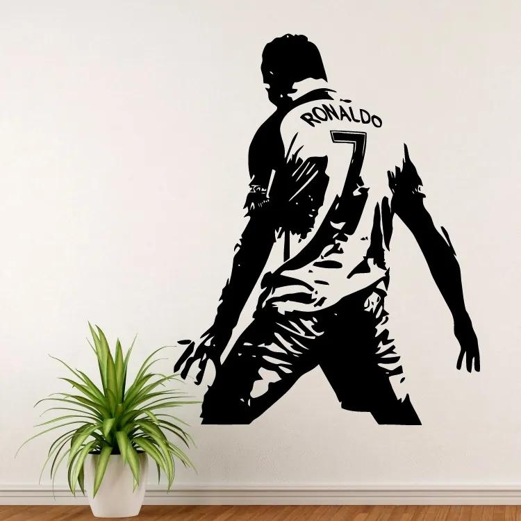 Cristiano Ronaldo slavící gól - vinylová samolepka na zeď 100x77cm