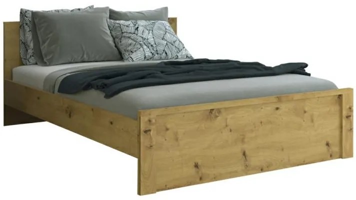 Tempo Kondela Dřevěná postel Airon 200x120 Dub Artisan