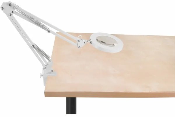 Extol - LED Stmívatelná stolní lampa s lupou LED/8W/5V 2900/4500/7500K bílá