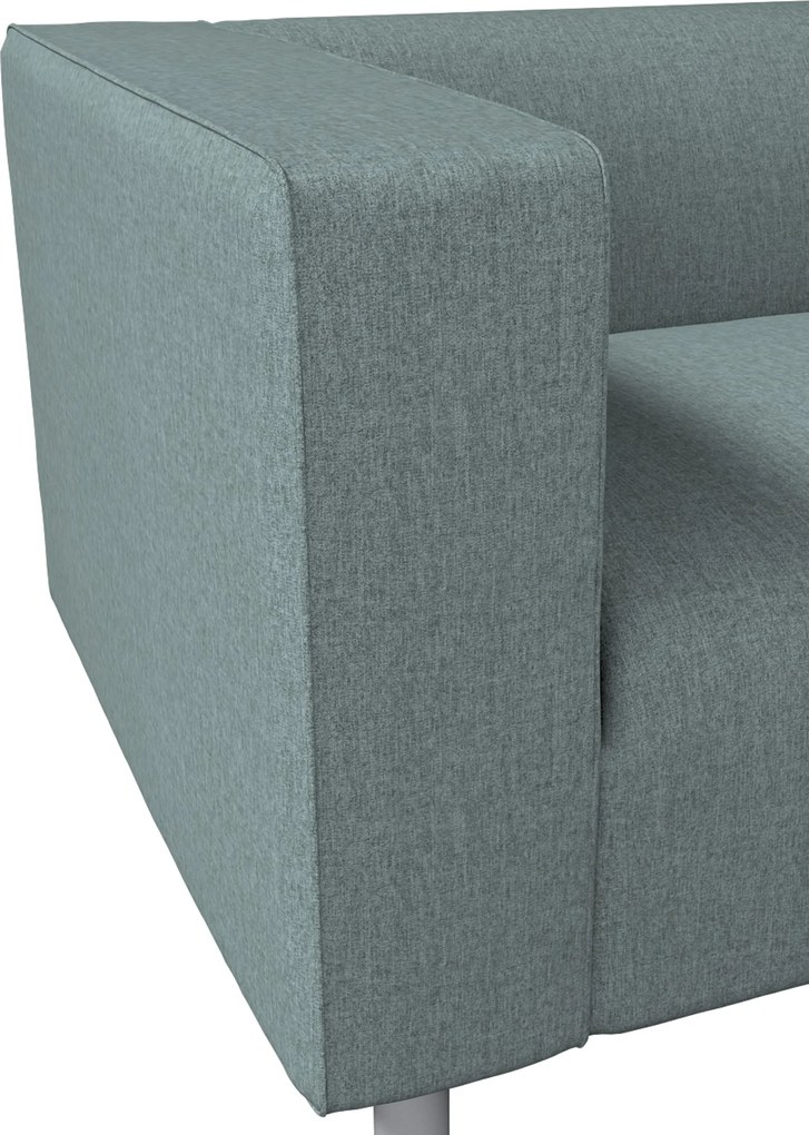 Potah na pohovku IKEA  Klippan 2-místná barva modrá látka pletený vzor