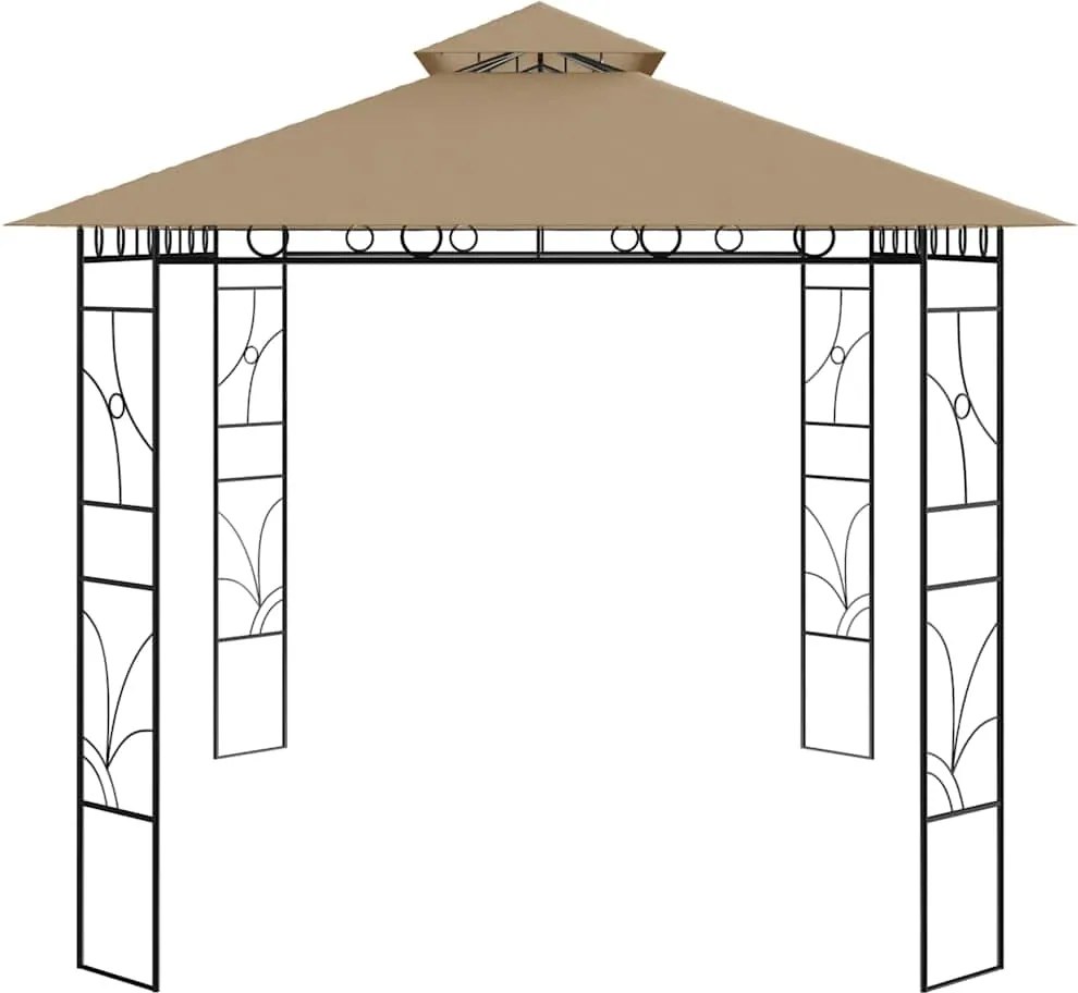Altán 4 x 3 x 2,7 m taupe 160 g/m² 313916