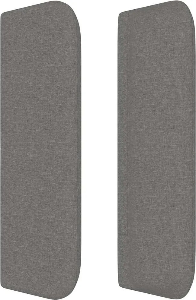 Čelo postele typu ušák tmavě šedé 163x16x78/88 cm textil 3119111