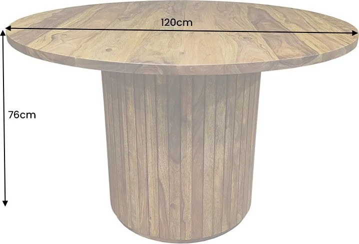 Kulatý jídelní stůl Raghuvir 120 cm Sheesham